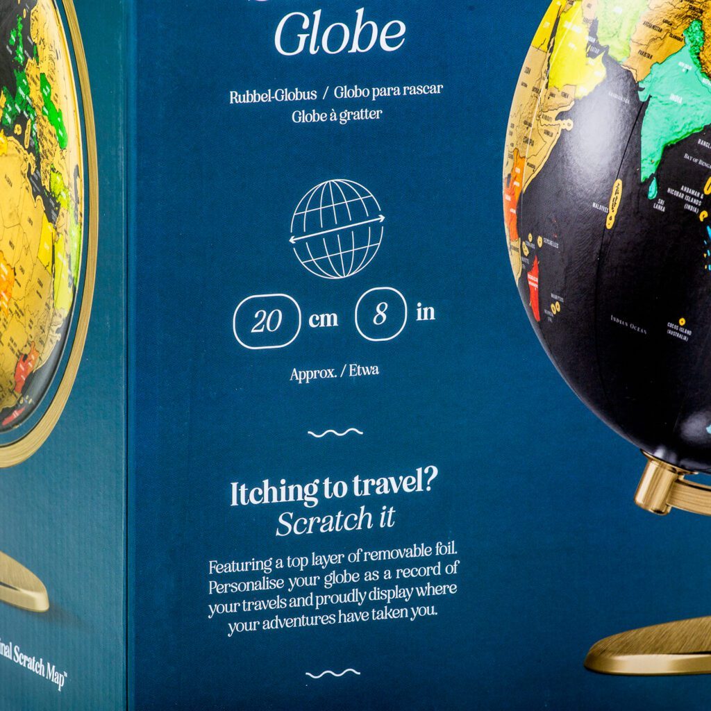 Globus mit Rubbelfolie - Vripper